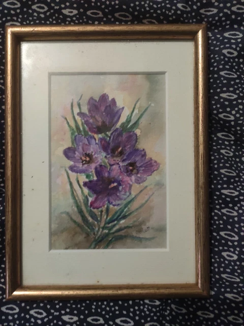 ANCIEN TABLEAU AQUARELLE originale signé colette nature morte TRESOR EUR 19,00 - PicClick FR