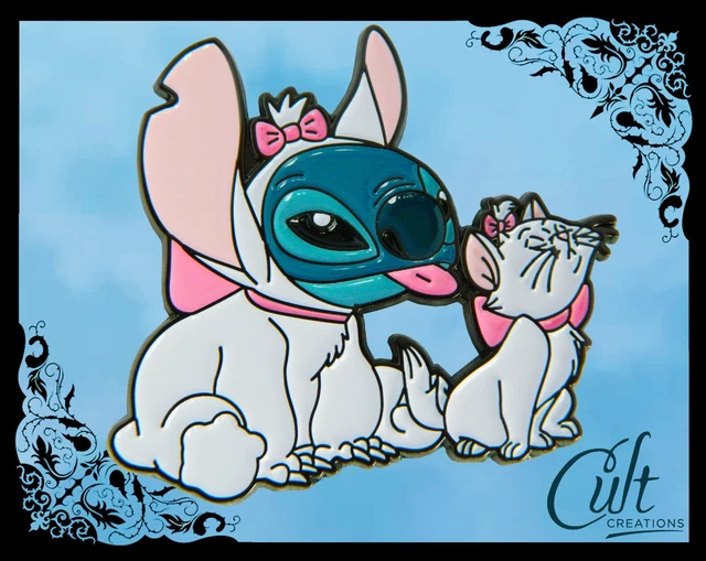 DISNEY LILO STITCH & Marie Aristocats metal and enamel Pin Badge pins ...