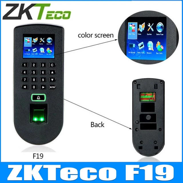 ZKTECO F19 ID/IC TCP/IP Biometric Fingerprint Time Attendance And Access System $168.39 ...