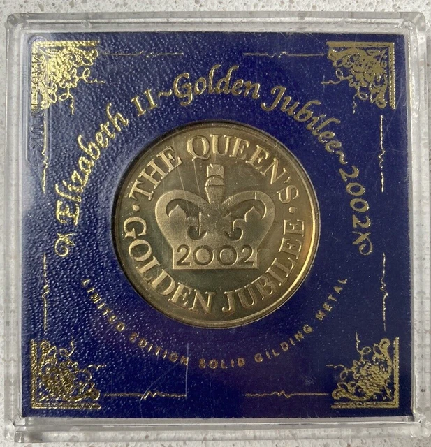 GOLDEN JUBILEE COIN 2002 Elizabeth II Queen Limited Edition Solid ...