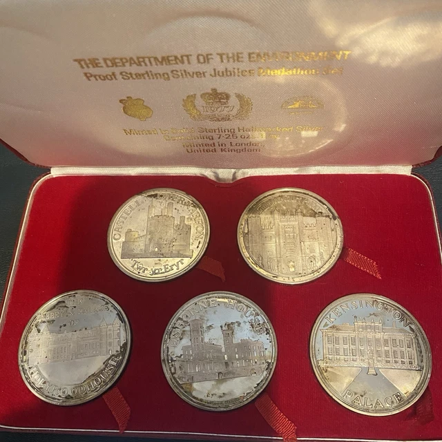 TOWER MINT JUBILEE 925 Sterling solid Silver Medals hallmarked 225g £ ...