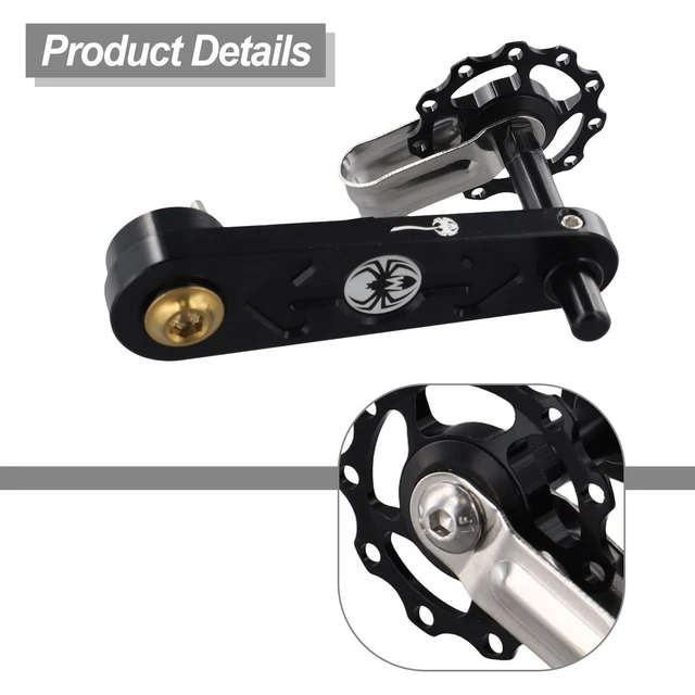 CNC PROCESSED SINGLE Speed Bike Chain Tensioner Guide Adapter Black ...