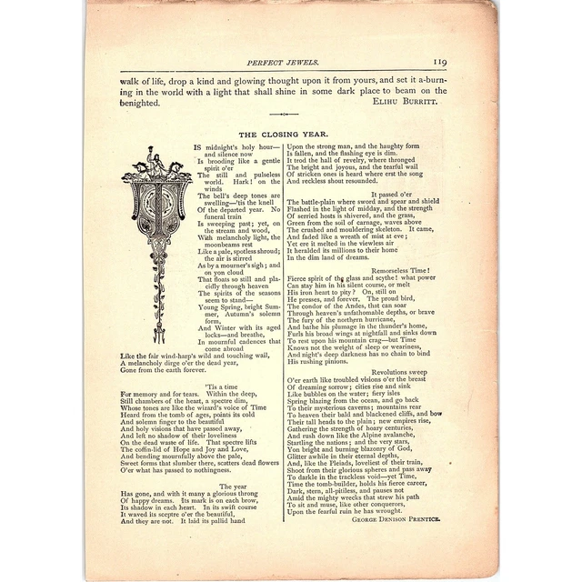 THE CLOSING YEAR George Denison Prentice, Dies Irae John Dix 1884 Poem ...
