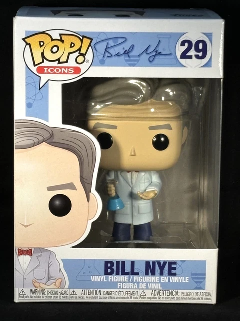 FUNKO POP! ICONS Bill Nye With Beaker #29 The Science Guy 2019 w ...