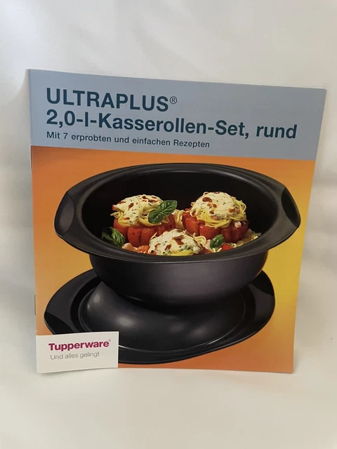 TUPPERWARE REZEPTHEFT OVAL ULTRA-PLUS 2,0 Liter KASSEROLLE Rarität EUR ...