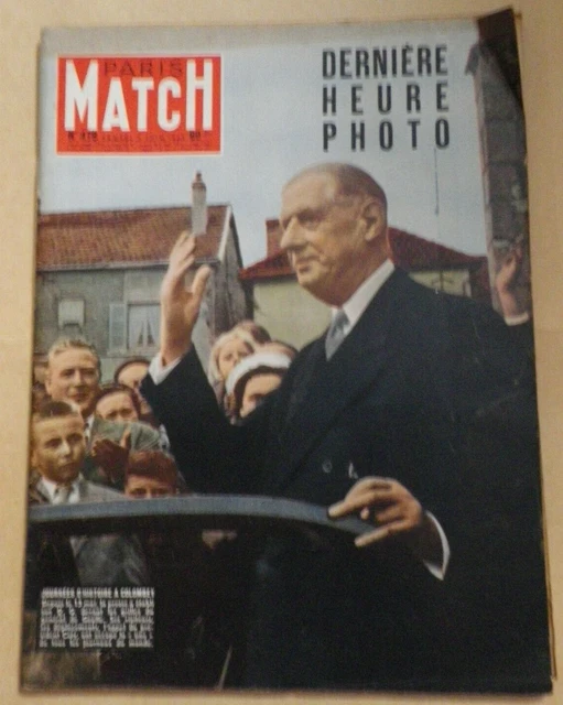 PARIS MATCH N° 478 7/06/1958 Election De Gaulle Colombey Elysee 5Eme ...
