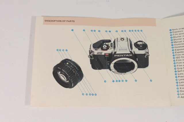 PENTAX PROGRAM PLUS, camera manual. (ref H 373) $12.99 - PicClick CA