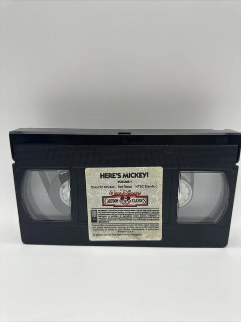 DISNEY CARTOON CLASSIC Here's Mickey Mouse VHS Volume 1 Vintage ...