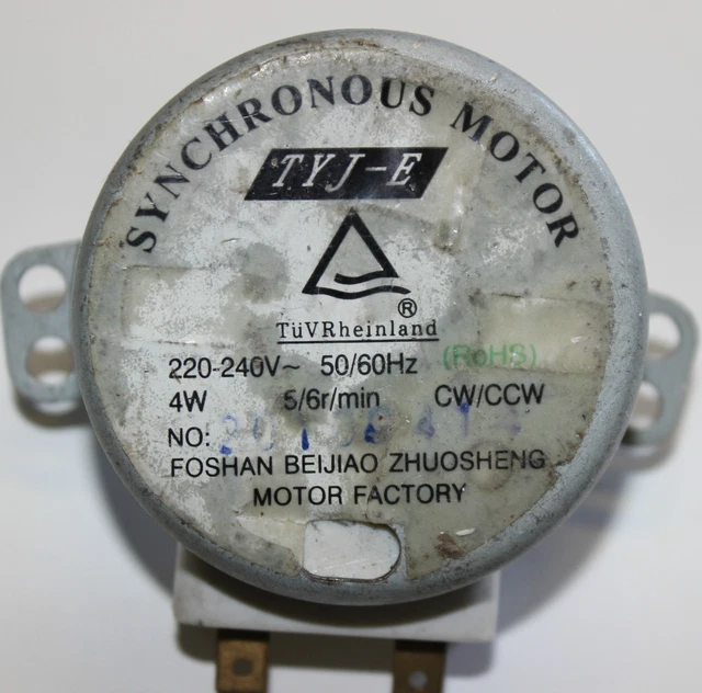MICROWAVE TURNTABLE SYNCHRONOUS Motor TYJ-E 220-240VOLT 50/60Hz 4W 5/6 ...