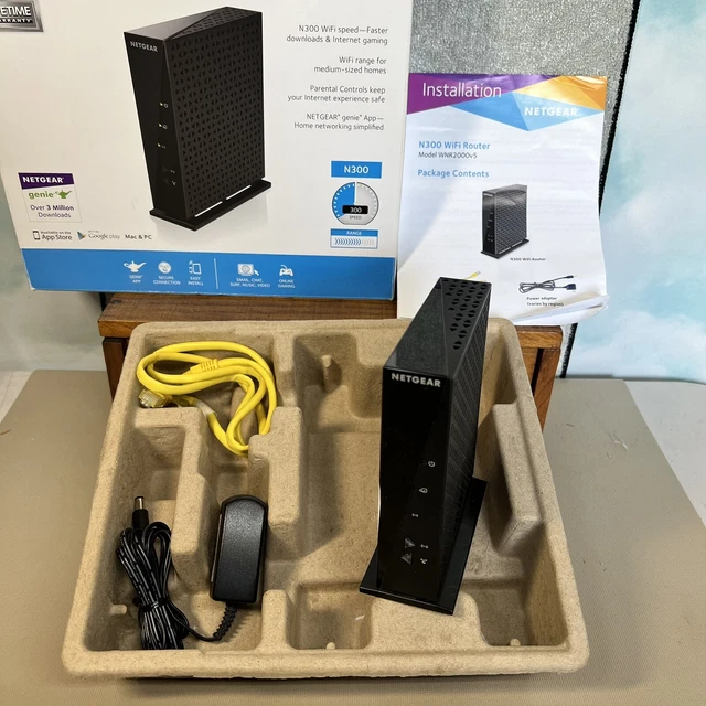 NETGEAR N300 300 Mbps 4-Port 10/100 Wireless N Router WNR2000 *Complete ...