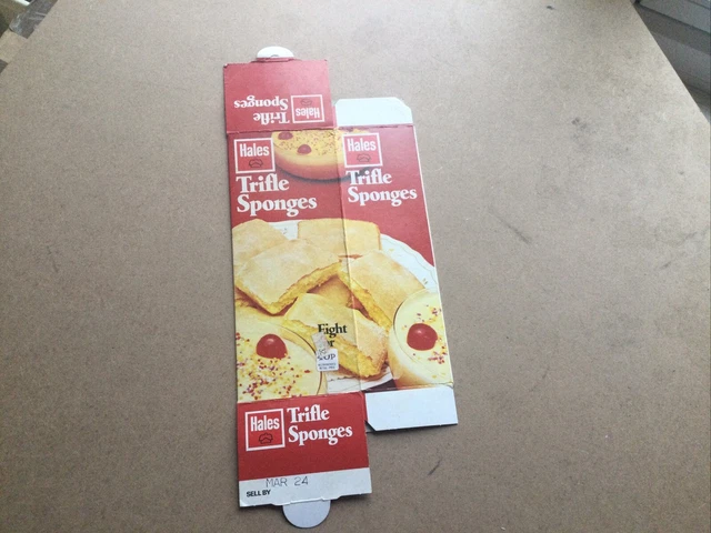 VINTAGE HALES TRIFLE Sponges Box Packaging 70S 80s ? No Barcode £10.00 ...