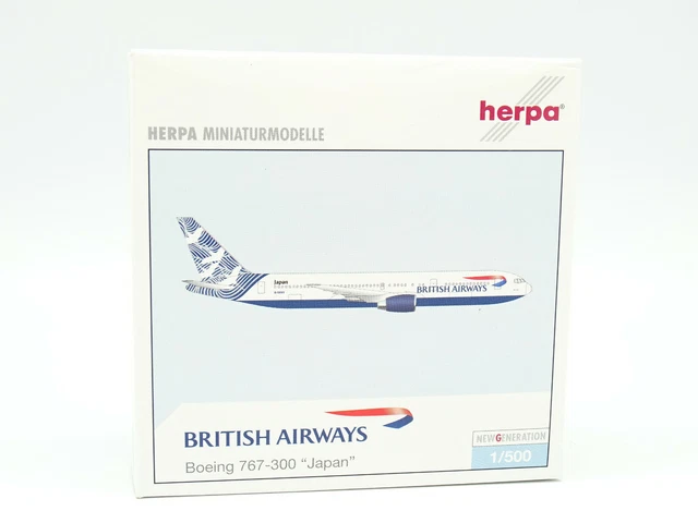 HERPA AVION AIRLINES 1/500 - Boeing 767 300 Japan British Airways EUR 30,00 - PicClick FR