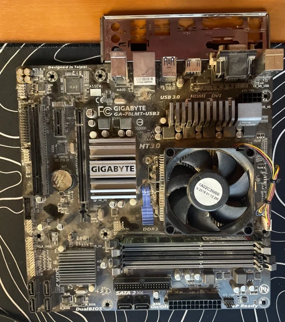 GA-78LMT-USB3 MOBO + AMD FX-4300 Bundle W/ Backplate £25.00 - PicClick UK