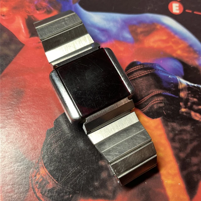 TISSOT MENS RED led watch vintage not properly tested on original ...