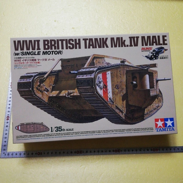 1/35 TAMIYA WWI British Tank Mark IV Male Single Motorized Unassembly ...