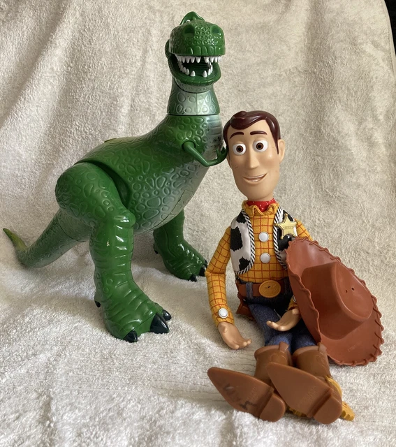 TOY STORY WOODY Cowboy And Rex Bundle Talking Think Way Disney Store ...