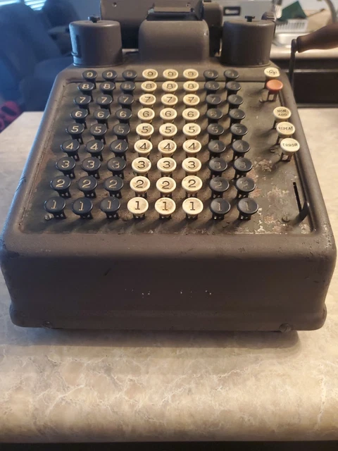 VINTAGE BURROUGHS ADDING Machine Company Vintage Antique Mathematics ...