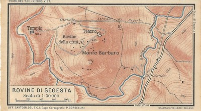 MAP ANCIENT SEGESTA drills Sicily TCI 1919 Old Antique Map £10.40 ...