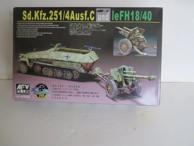 1/35 AFV CLUB Sd.Kfz251/Ausf.C and ieFH18/40 Gun kit Limited Edition £ ...