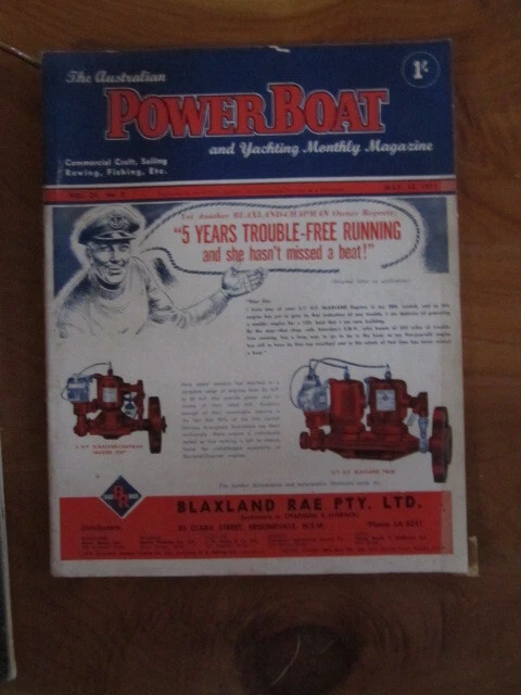 MAGAZINE THE AUSTRALIAN Power Boat And Yachting 1951 Great ***Must See ...