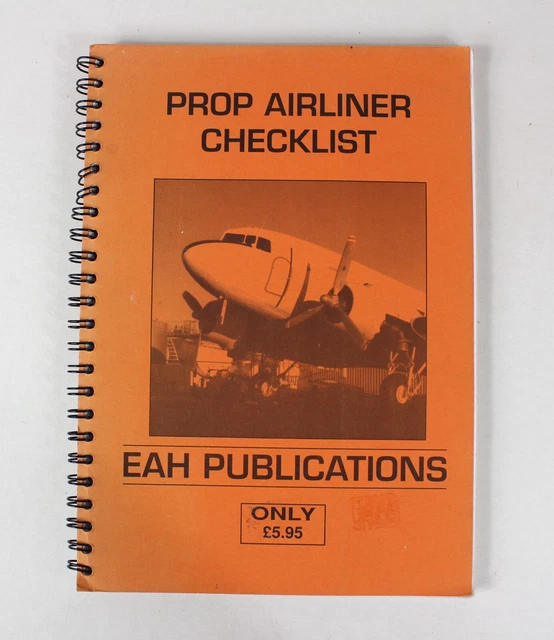 BUCKINGHAM PROP AIRLINER CHECKLIST Aeroplane Engine Aircraft History ...
