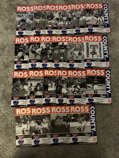 22 X ROSS County Home Programmes 199798 Season £12.99 - PicClick UK