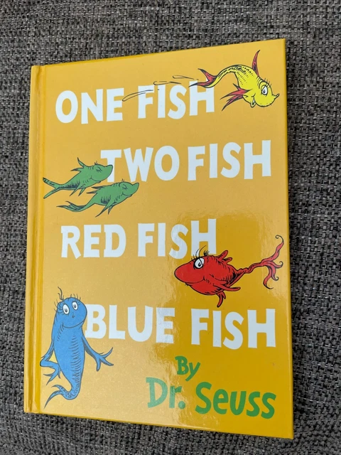DR. SEUSS. ONE Fish Two Fish, Red Fish, Blue Fish. Hardcover. 16 By 12 ...