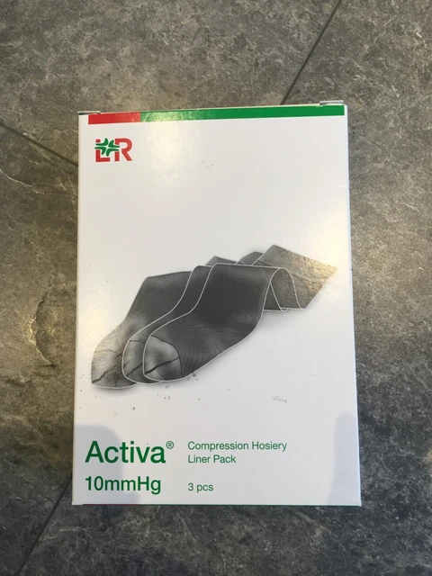 BNIB ACTIVA LEG Compression Hosiery Liner Pack Xxl Black (3 Liners) £25 ...