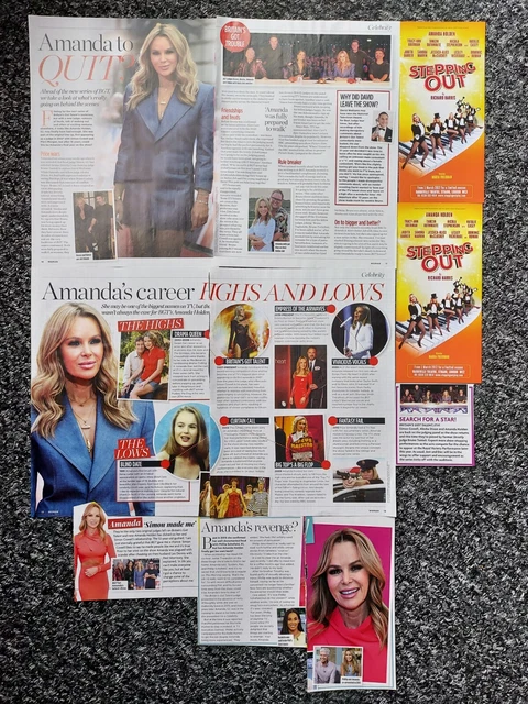 AMANDA HOLDEN (STEPPING Out/BGT) Magazine Cuttings/Theatre Flyers EUR ...
