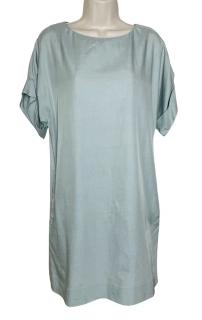 ROBE COS FEMME à manches roulées vert sauge coton mélangé Cupro Taille ...