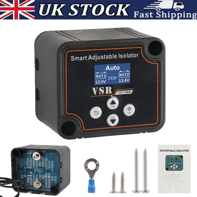 ADJUSTABLE VOLTAGE DUAL Battery Isolator VSR for Lithium & Lead-acid ...