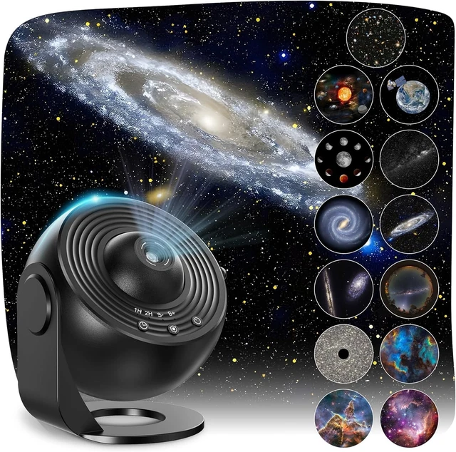 GALAXY STAR PROJECTOR 13 Disc Planetarium 360° Rotating Night Light £ ...