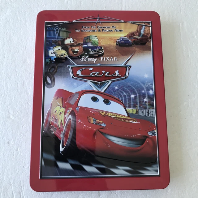 DISNEY PIXAR CARS DVD Tin Metal Case Box Rare Edition Movie Merchandise ...