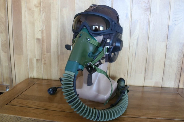 ORIGINAL EARLY MIG Pilot Flying Helmet,Oxygen mask.goggles $155.00 ...