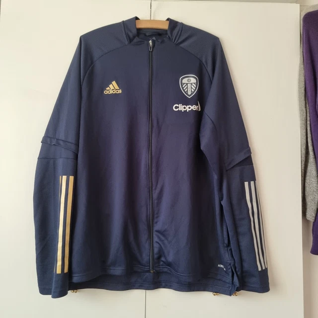 LEEDS UNITED FOOTBALL 2020/21 Track Jacket Full Zip Size XL VGC Rare ...