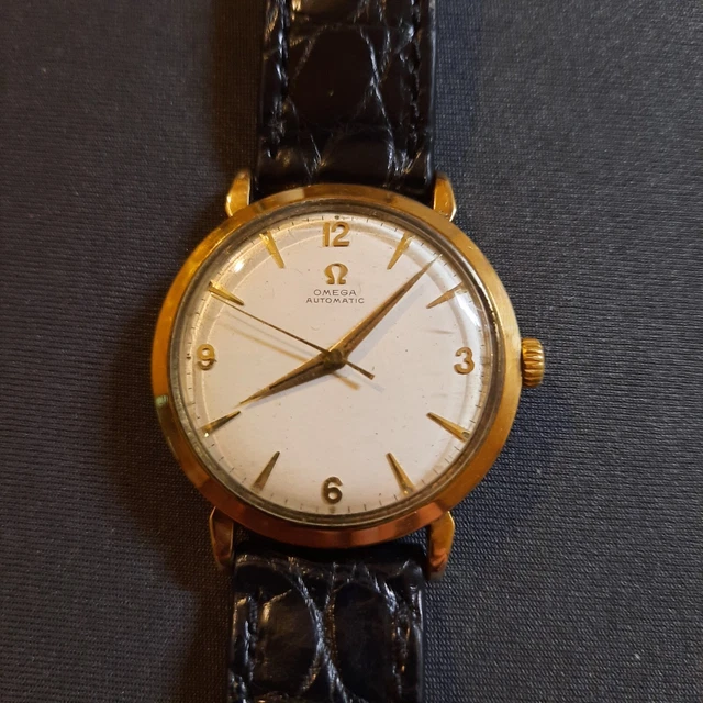 VINTAGE OMEGA 9K Solid Gold Automatic Men Watch Cal 501 £520.93 ...