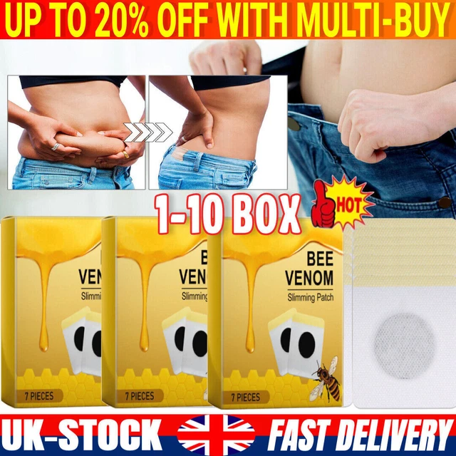 1-10 BOX BEE Venom Lymphatic Drainage Slimming Patch for Women and Men ...