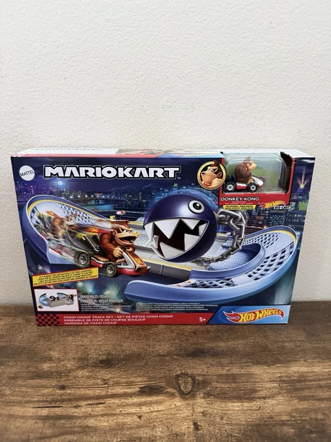 HOT WHEELS MARIO Kart Chain Chomp Track Set Donkey Kong Standard Kart ...