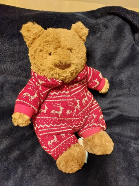 JELLYCAT BARTHOLOMEW BEAR in Winter Pyjamas BNWT £50.00 - PicClick UK