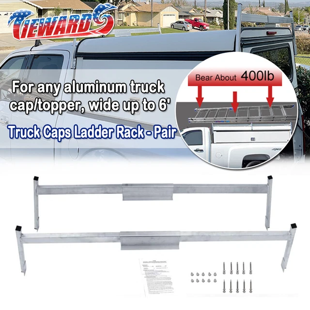 ADJUSTABLE ALUMINUM LADDER Rack for Enclosed Trailers & Toppers 400lbs ...
