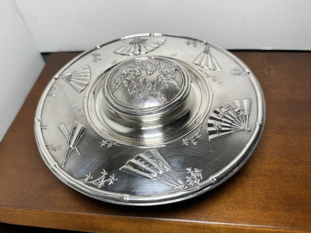 RARE 19TH CENTURY Elkington & Co. English Silver Plate Inkwell #13597 £ ...