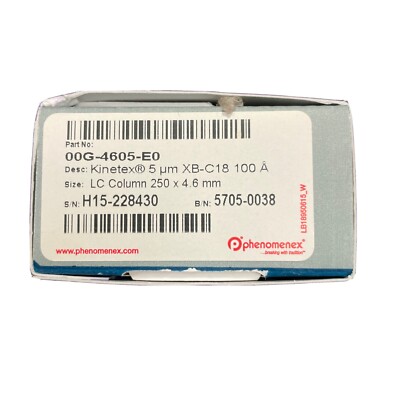 PHENOMENEX KINETEX® 5ΜM XB-C18 100 Å, LC Column 250 x 4.6 mm 00G-4605 ...