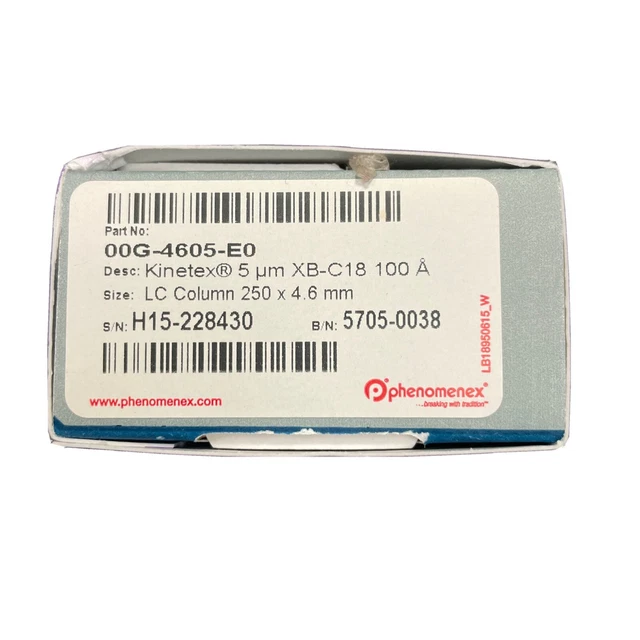 PHENOMENEX KINETEX® 5ΜM XB-C18 100 Å, LC Column 250 x 4.6 mm 00G-4605 ...