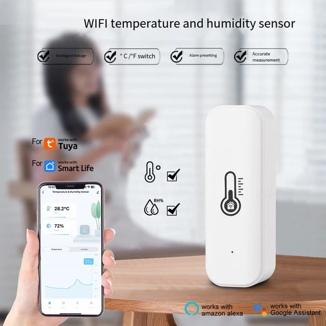 REAL TIME MONITORING Wireless Temperature Humidity Sensor for Weather ...