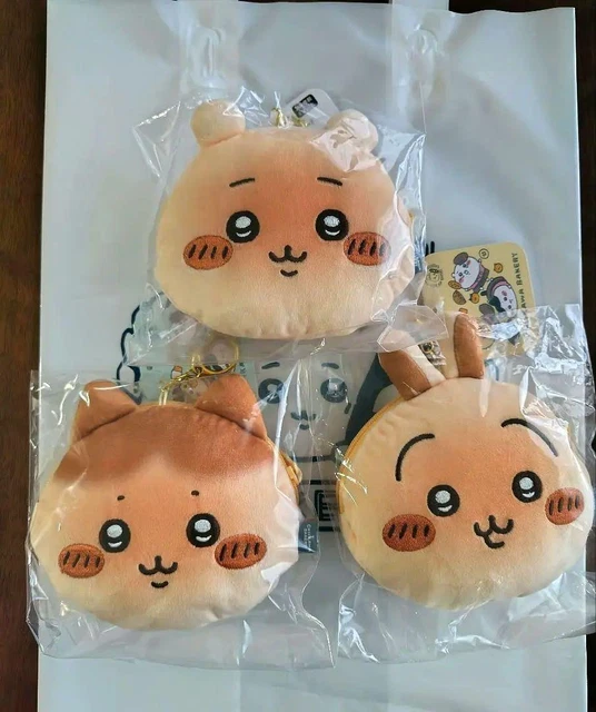 CHIIKAWA HACHIWARE RABBIT Bakery Face Pouch Set di 3 Chikawa Nagano. JP ...