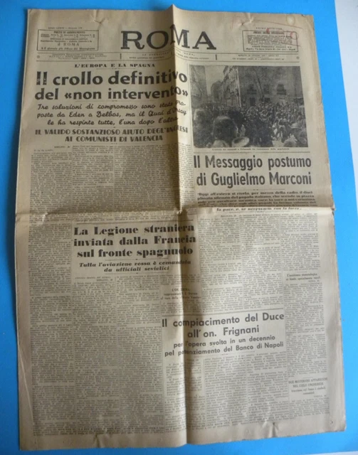 L'ITALIA GIOVANE ELOGIO di Mussolini a Renato Ricci 1936 EUR 14,99 ...