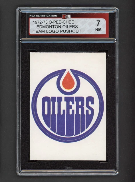 1972-73 OPC EDMONTON Oilers Team Logo Pushout Ksa 7 Near Mint $160.00 ...