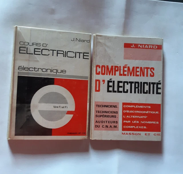 COURS ÉLECTRICITÉ & Compléments d'électricité. J.NIARD. Ed MASSON EUR 22,00 - PicClick FR