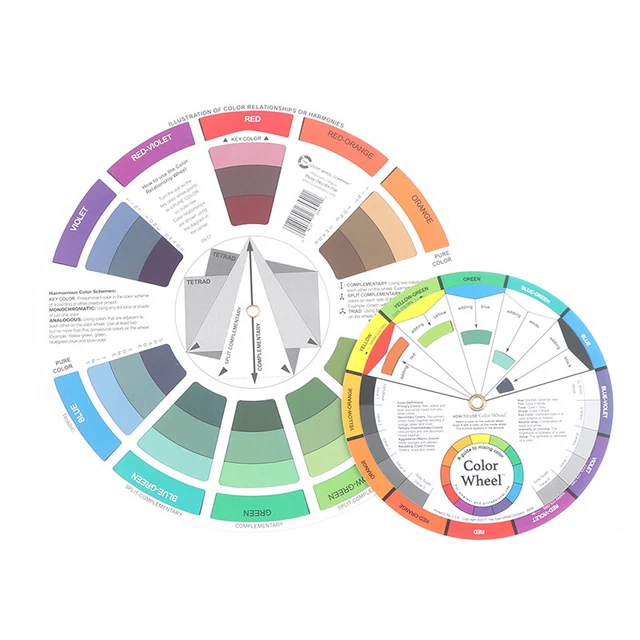 TATTOO SUPPLY COLOR Wheel Ink Chart Paper Pigments Wheel Permanent Make ...