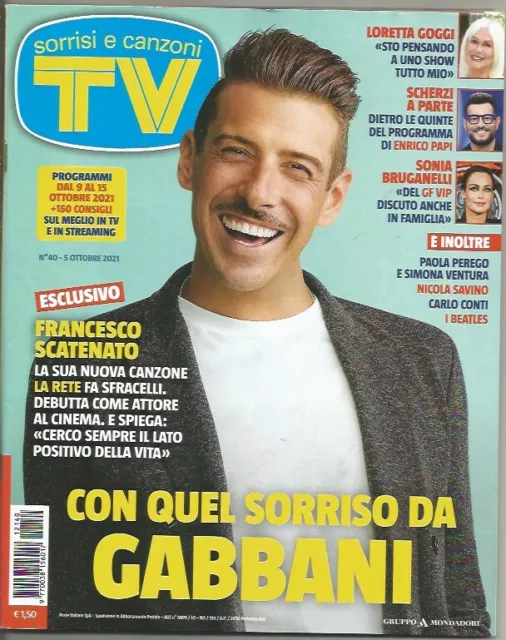 Rivista Settimanale Sorrisi E Canzoni Tv N 40 5 Ottobre 2021 Gruppo